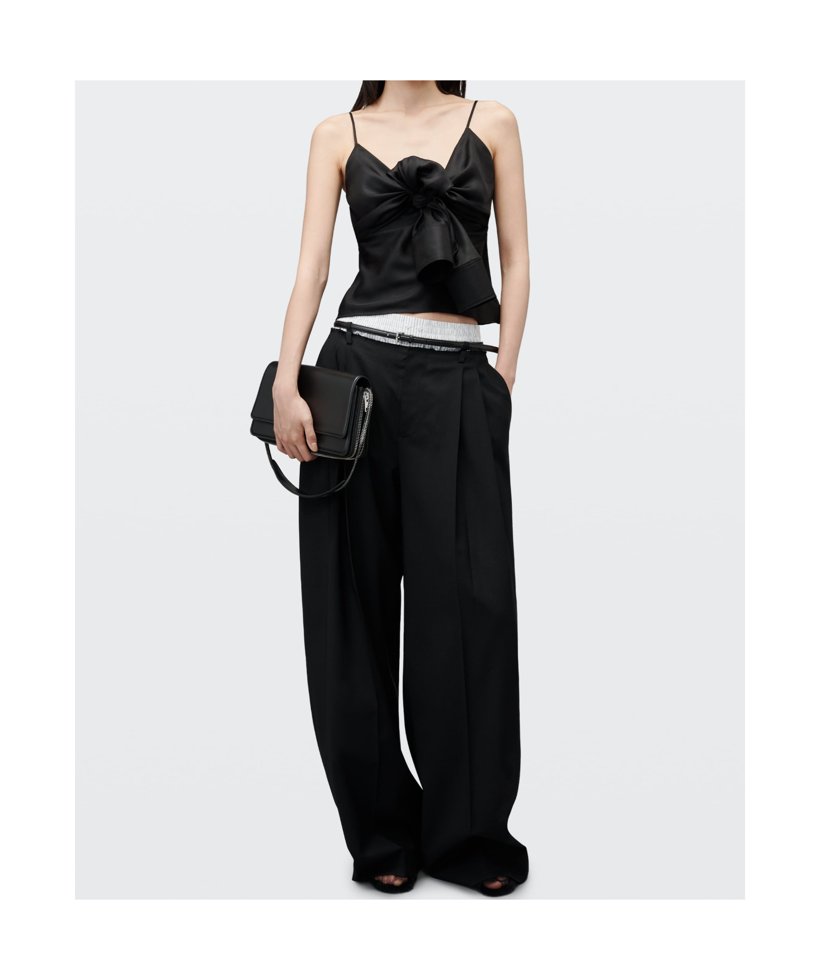 ALEXANDER WANG Alexander Wang Mid-Rise Layered Boxer Tailored Pants